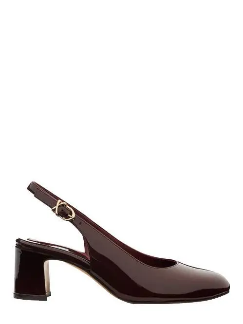 MARGAUX LONNBERG The Cluny Slingback - Burgundy Patent