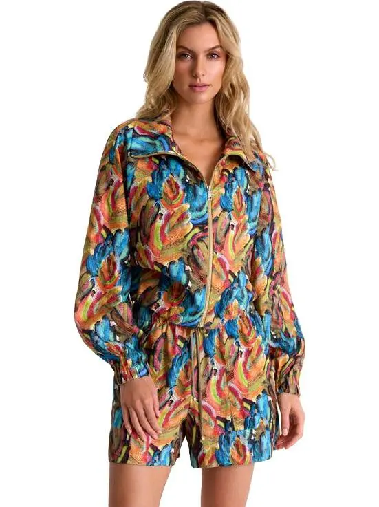Shan Linen Puffer Jacket - Print
