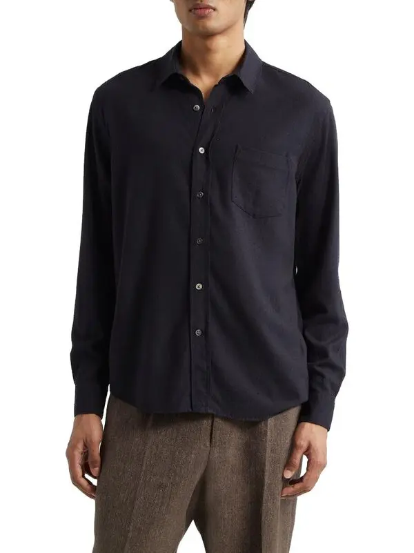 Our Legacy Classic Silk Button-up Shirt - Black Silk