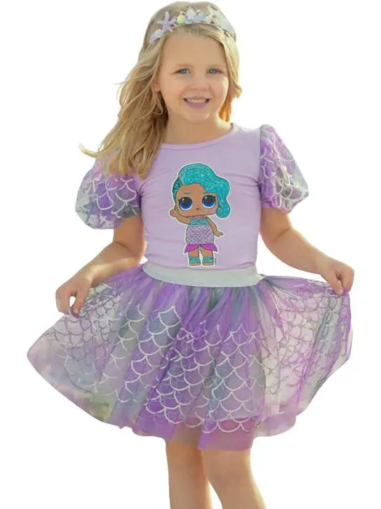 MIA BELLE GIRLS L.o.l. Surprise!™ Mermaid Tutu Skirt Set - Purple