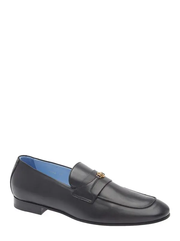 Versace Baroque Medusa Loafer - Black-versace Gold