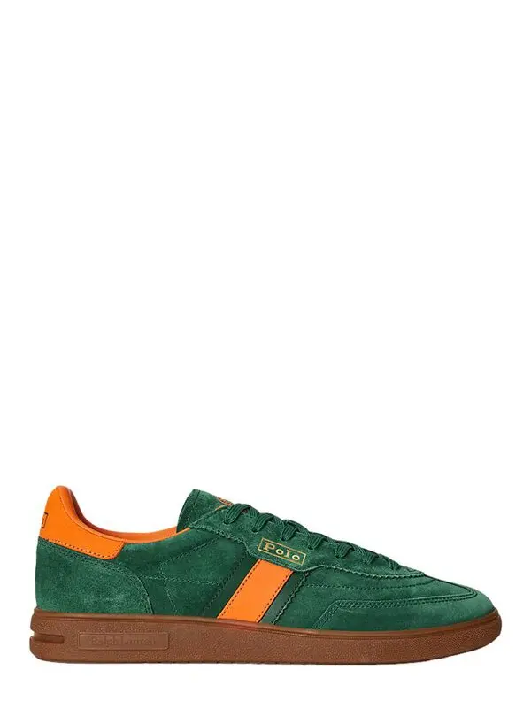 Ralph Lauren Bedford Suede Sneaker - Forest/orange