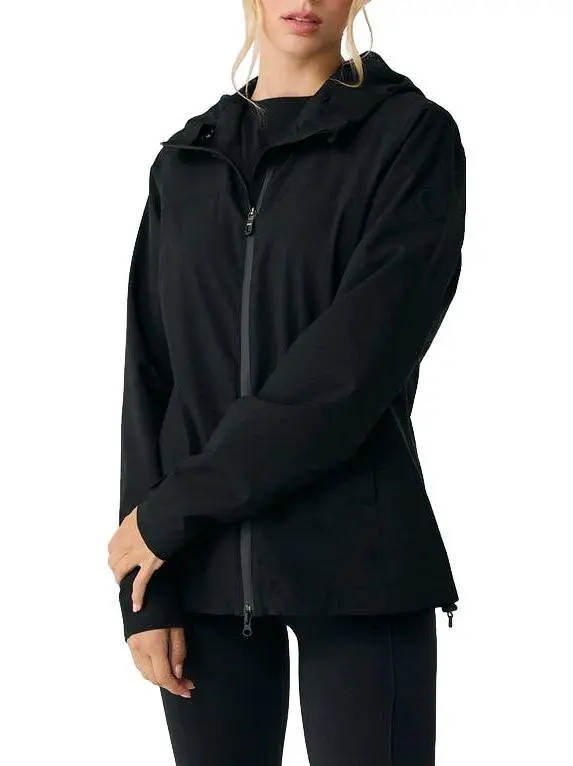 LOLE Element 2 Waterproof Hooded Rain Jacket - Black Beauty