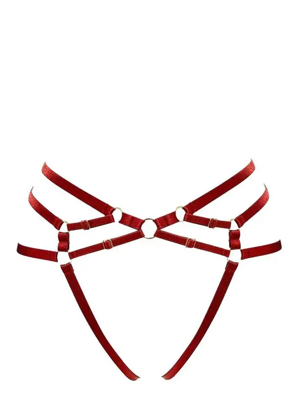 BORDELLE Strap Harness Brief - Red