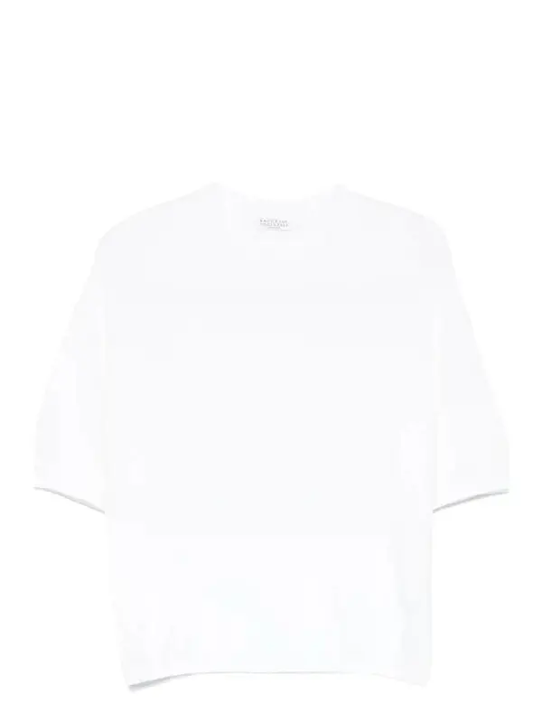 Brunello Cucinelli Knitted T-shirt - White