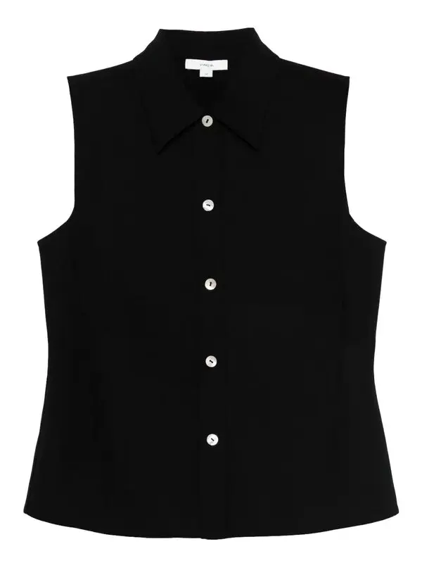 Vince Crepe Shirt - Black