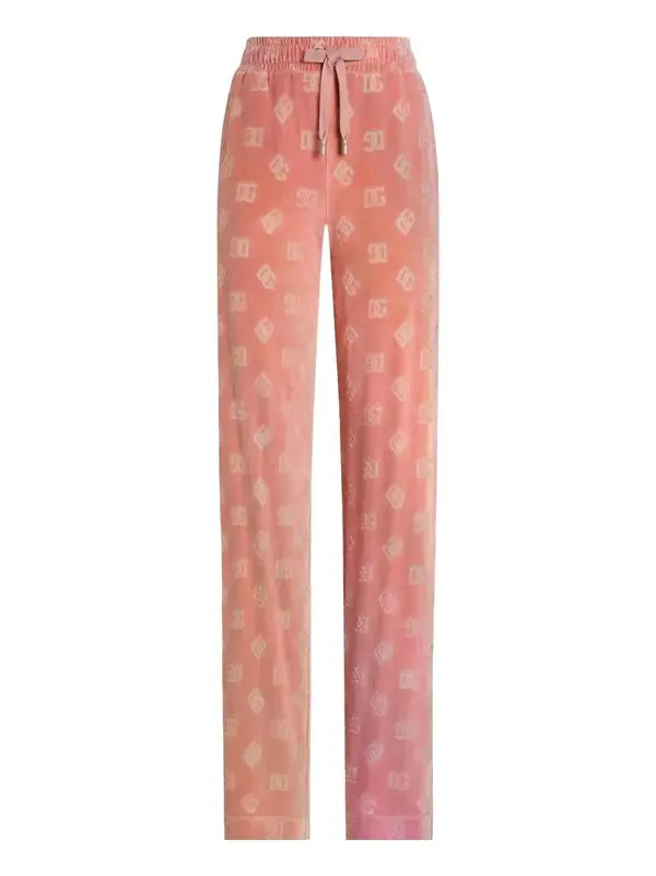 Dolce & Gabbana Dna Logo Jacquard Track Pants - Pink