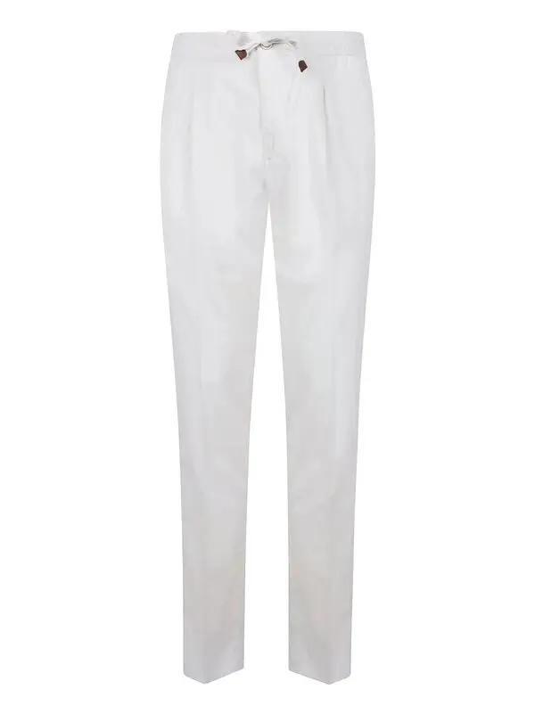 Incotex Pleat-detail Trousers - White