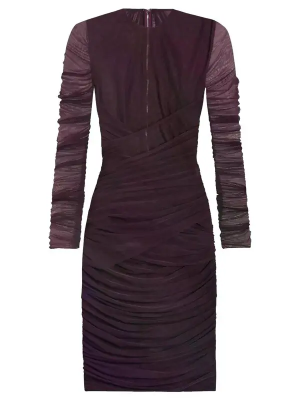 Dolce & Gabbana Draped-detail Mini Dress - Purple