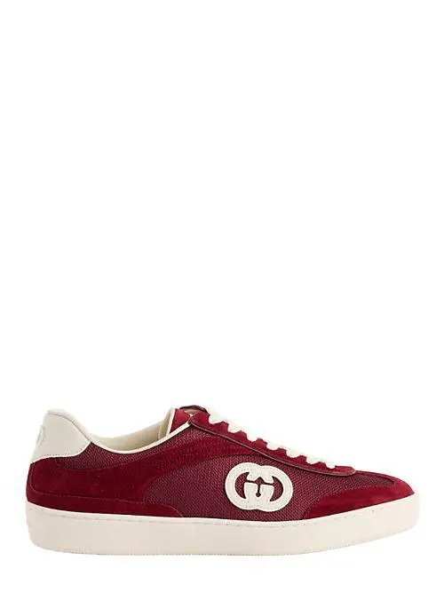 Gucci Interlocking G Suede Trainers - Rosso Ancora