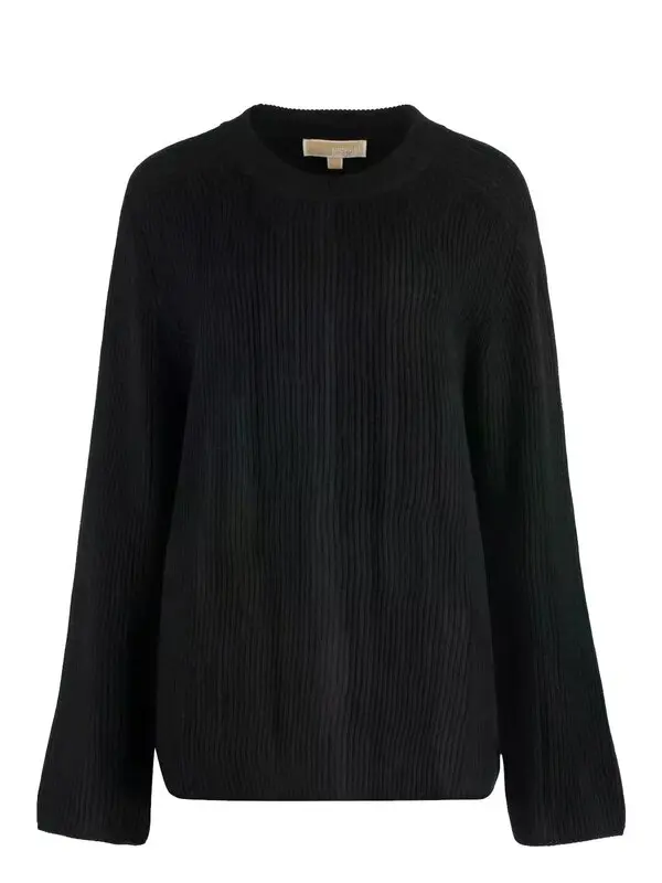 Michael Kors Ribbed-knit Merino Wool Sweater - Black