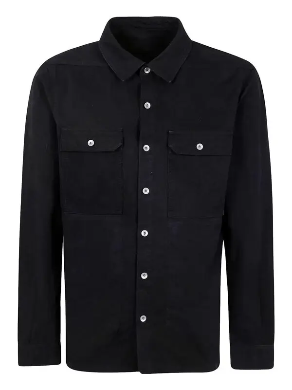 Rick Owens Organic Cotton Button-up Shirt - Black