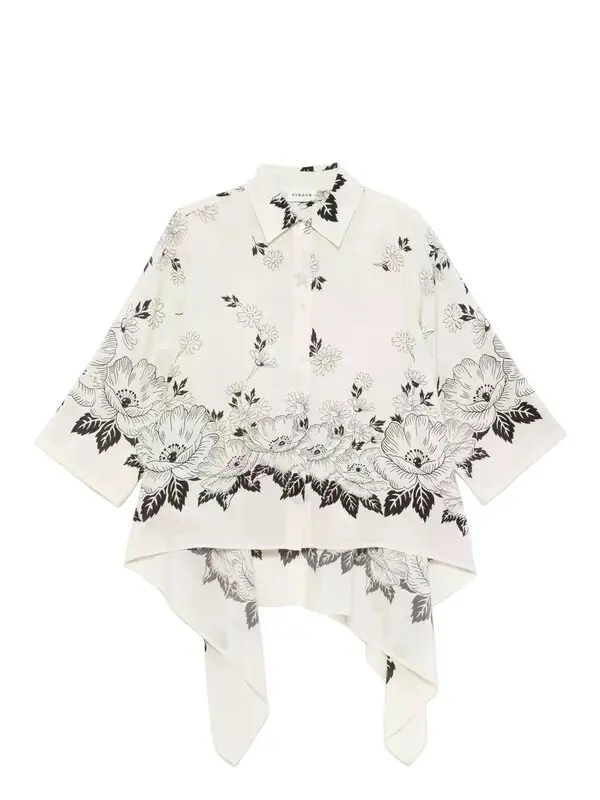 P.a.r.o.s.h Floral-print Shirt - Neutrals