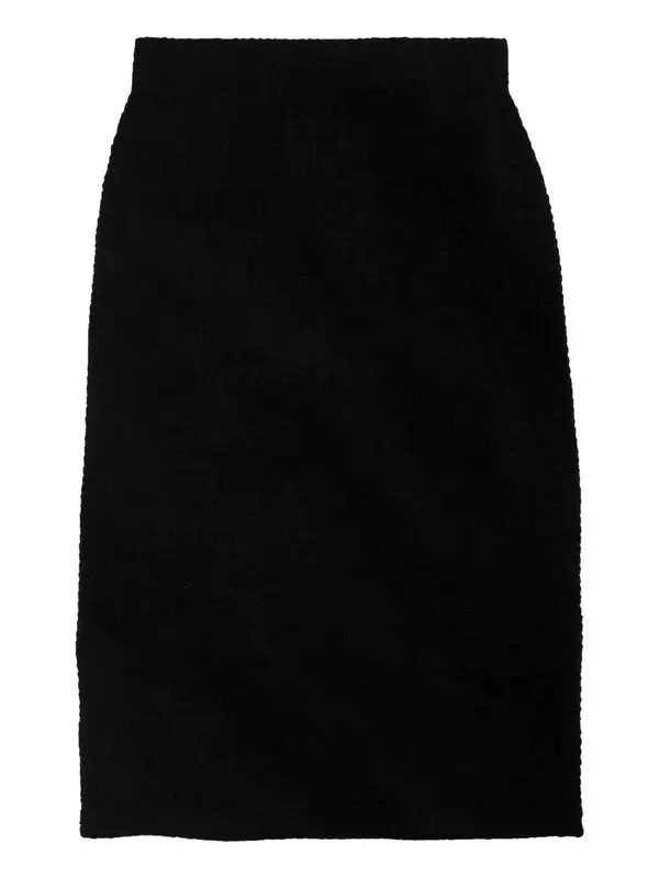 Vince Smocked Midi Skirt - Black