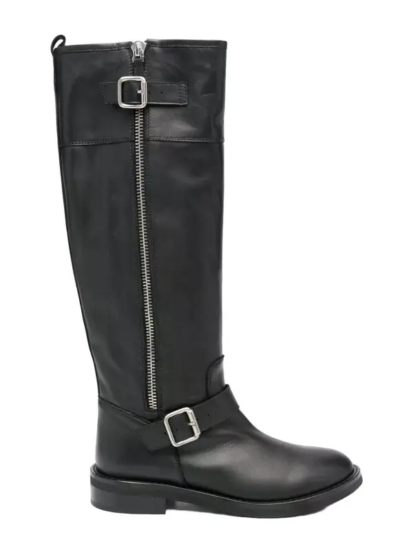 VIA ROMA 15 Leather Boots - Black