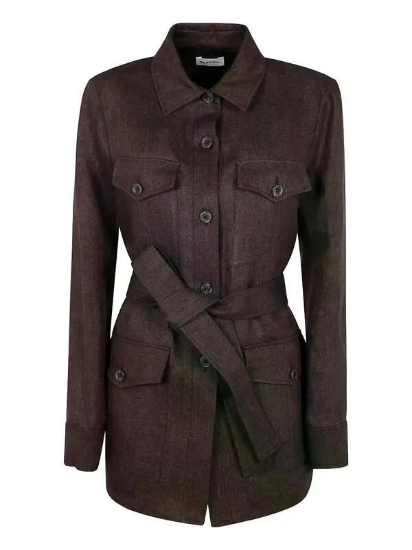 P.a.r.o.s.h Belted Jacket - Brown