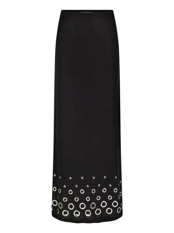 Rabanne Jersey Maxi Skirt - Black
