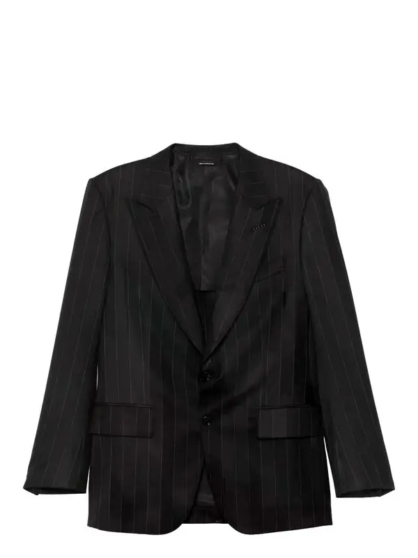 TOM FORD Striped Blazer - Black