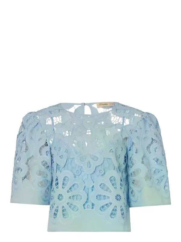 TEMPERLEY LONDON Guinevere Top - Blue