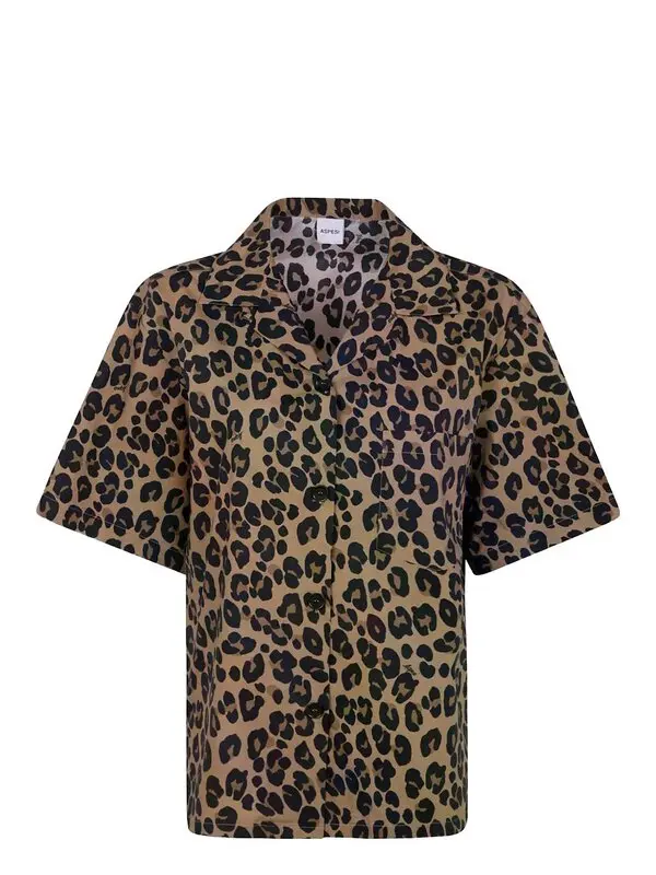 Aspesi Leopard-print Shirt - Brown