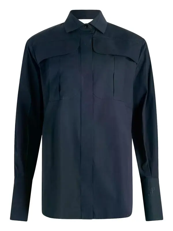 Patou Safari Poplin Shirt - Blue