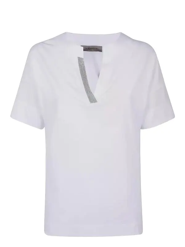 D.exterior Jersey Polo Top - White