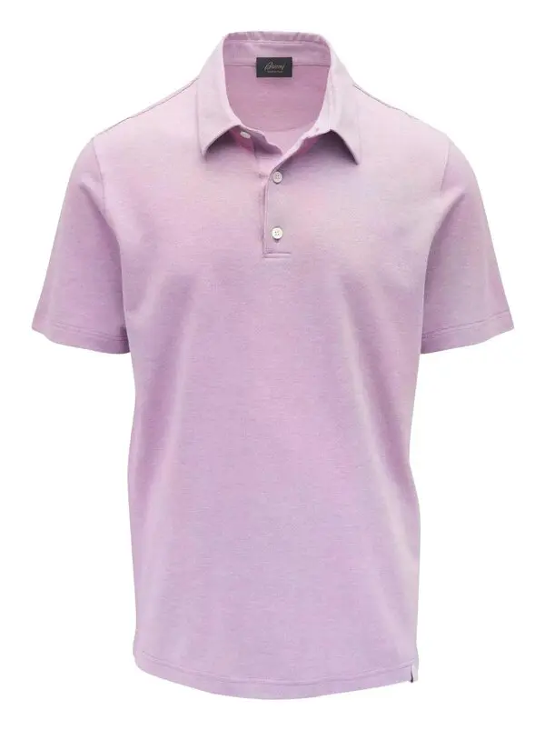 Brioni Cotton Polo Shirt - Pink
