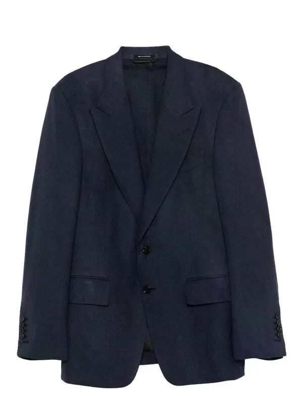 TOM FORD Single-breasted Blazer - Blue