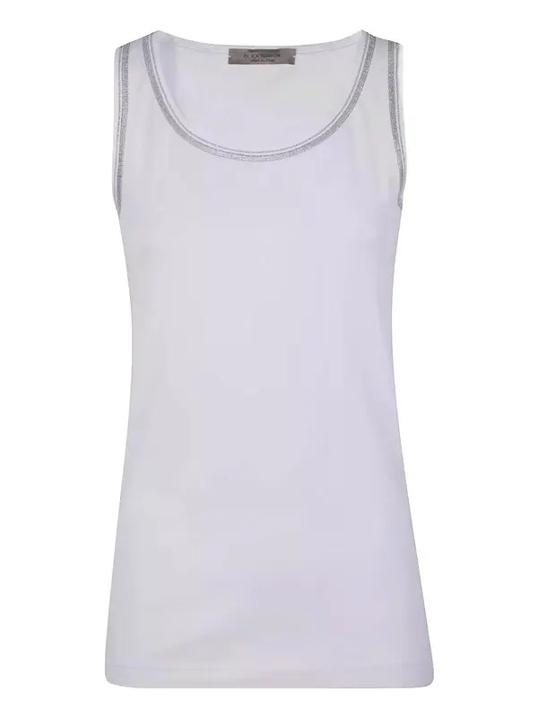 D.exterior Jersey Tank Top - White
