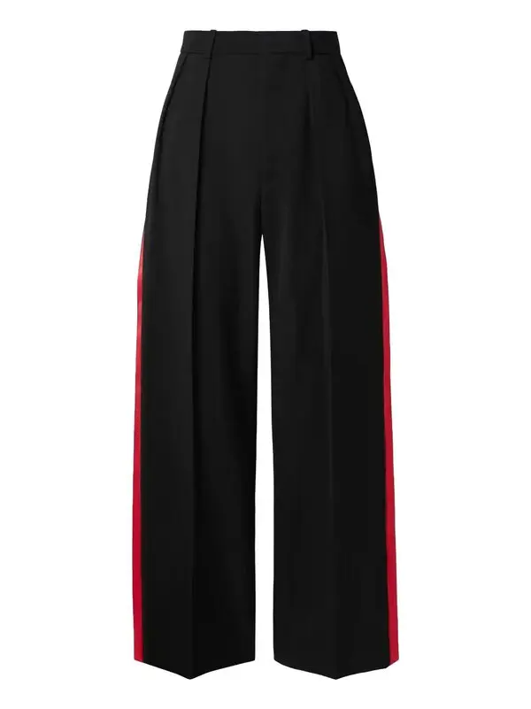 Wardrobe.NYC Side-stripe Palazzo Pants - Black