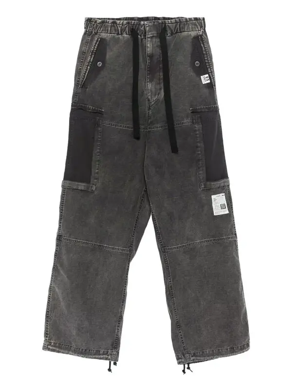 Mihara Yasuhiro Cotton Cargo Jeans - Black