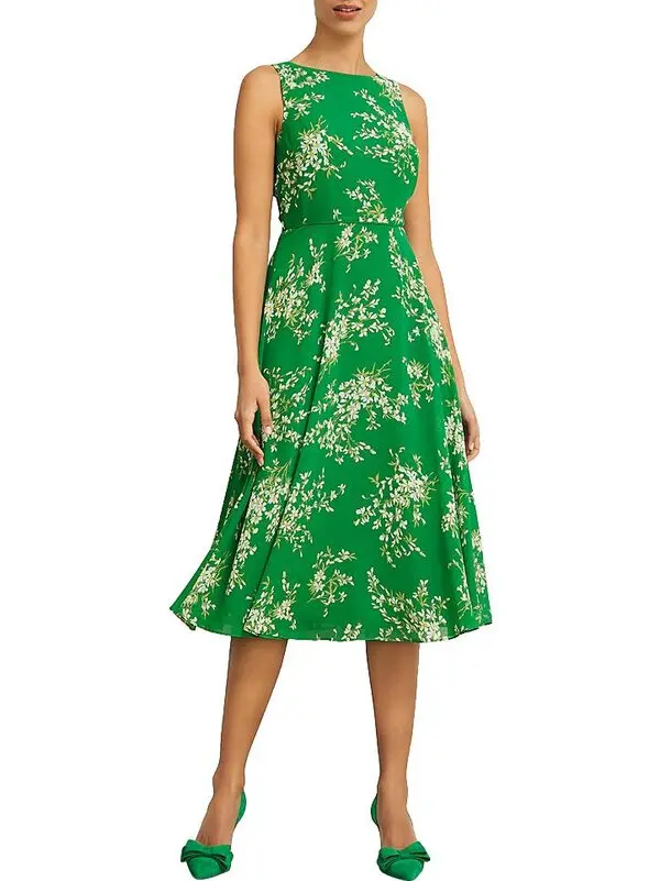 HOBBS LONDON Carly Dress - Green Ivory