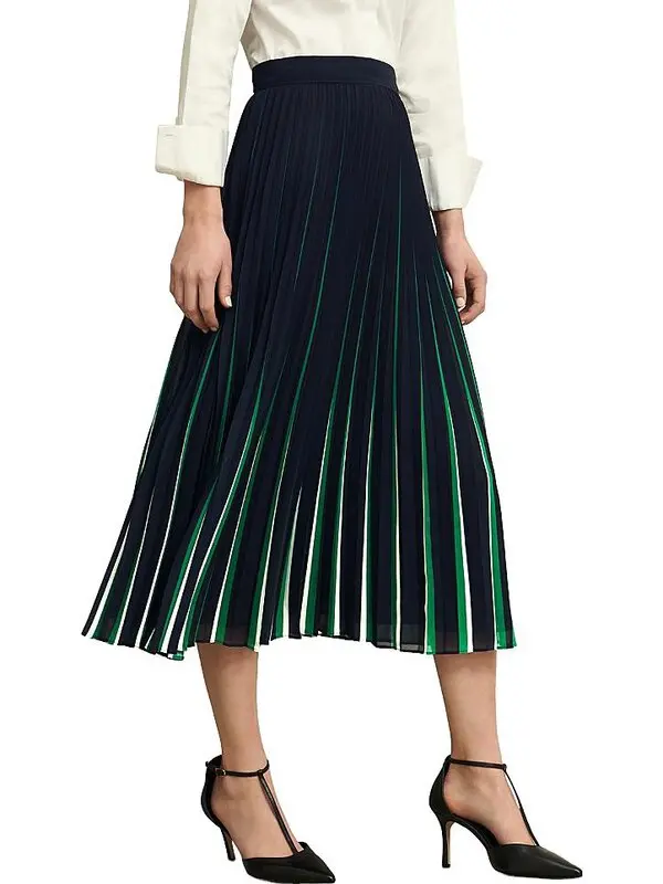 HOBBS LONDON Vida Skirt - Navy Green