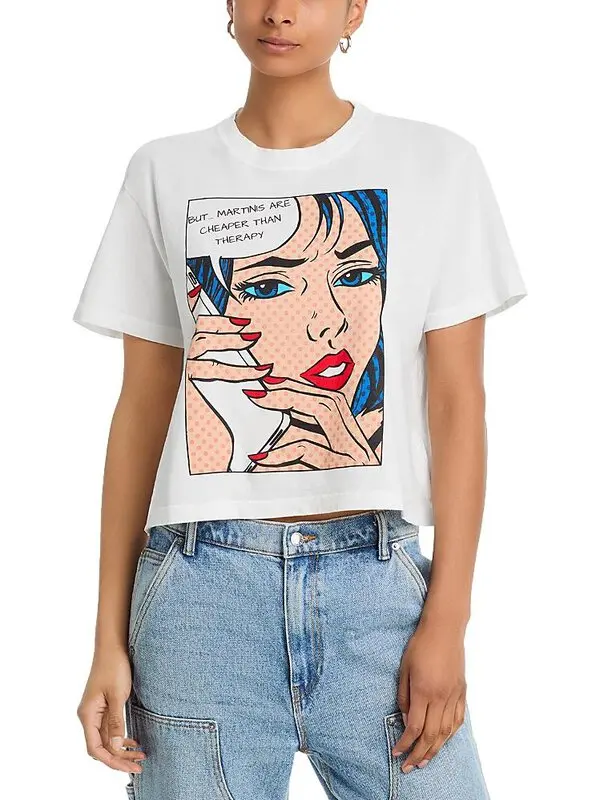 ASKK NY Graphic Print Cotton T-shirt - Martini Comic