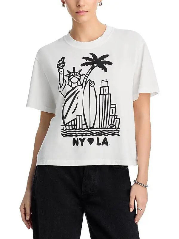 ASKK NY Graphic Boyfriend Tee - Ny La