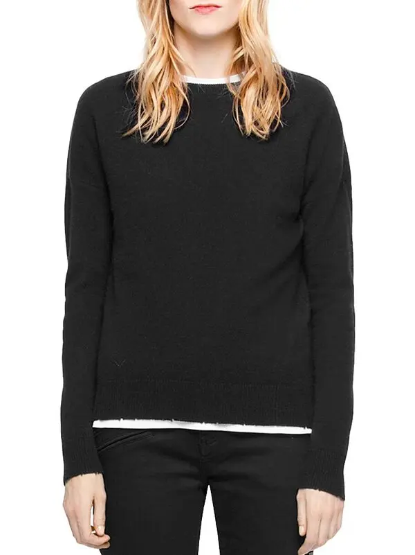 Zadig&Voltaire Cici Star-patch Cashmere Sweater - Black