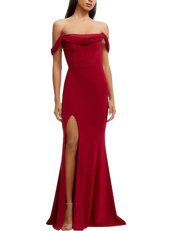 Dress The Population Melania Gown - Garnet