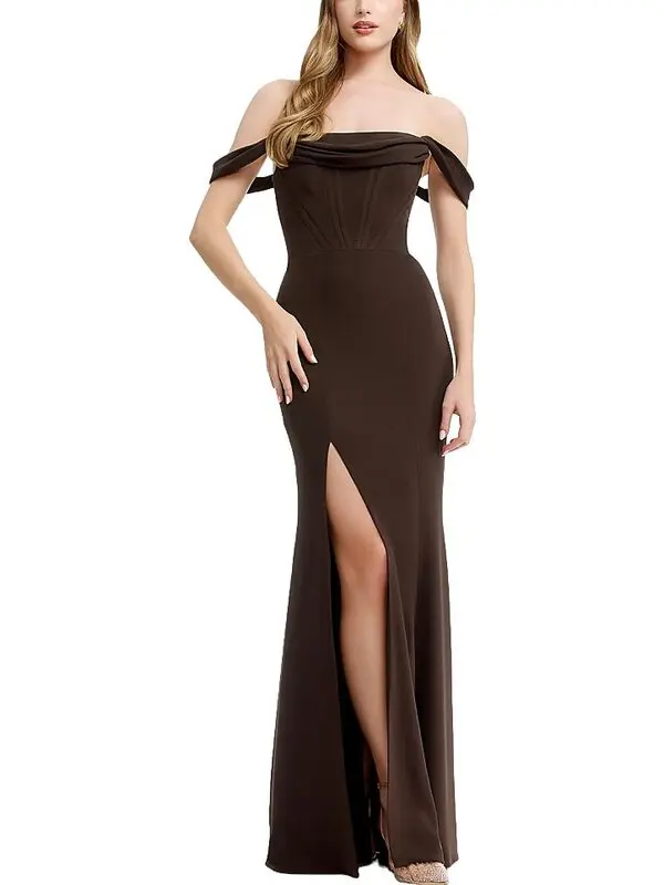 Dress The Population Melania Gown - Mocha