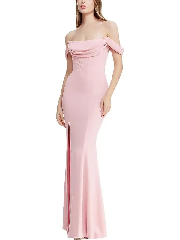 Dress The Population Melania Gown - Vintage Pink