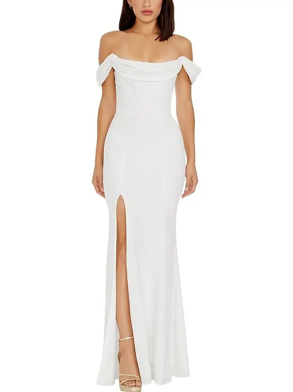 Dress The Population Melania Gown - White