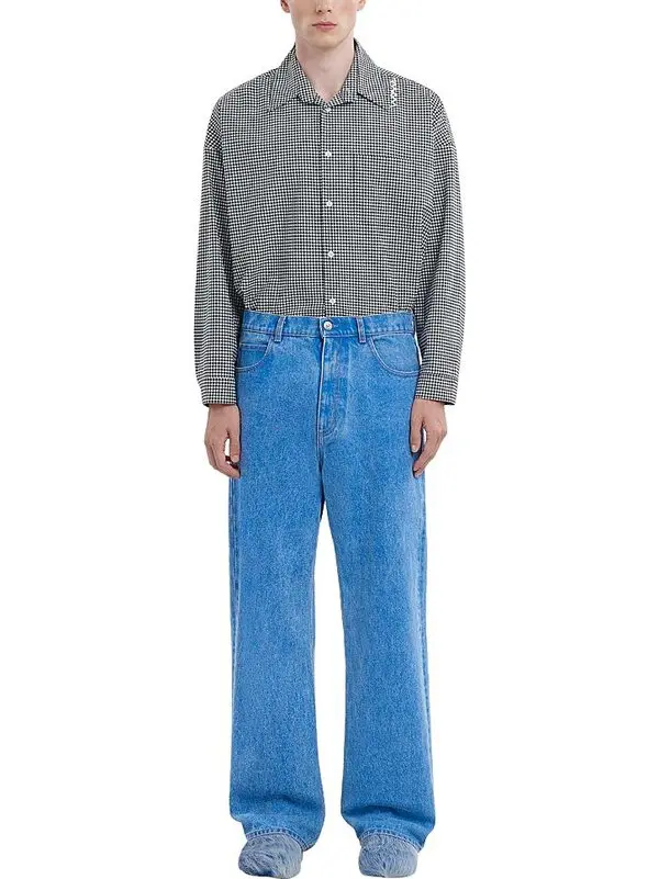 Marni Classic Wide Leg Denim Jeans - Cobalt