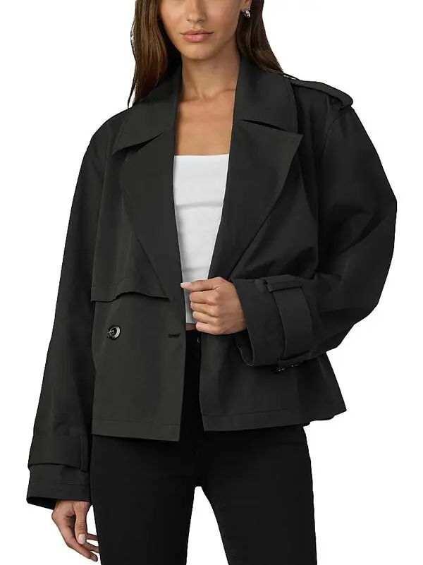 Joe's Jeans The Liz Cropped Trench Coat - Black