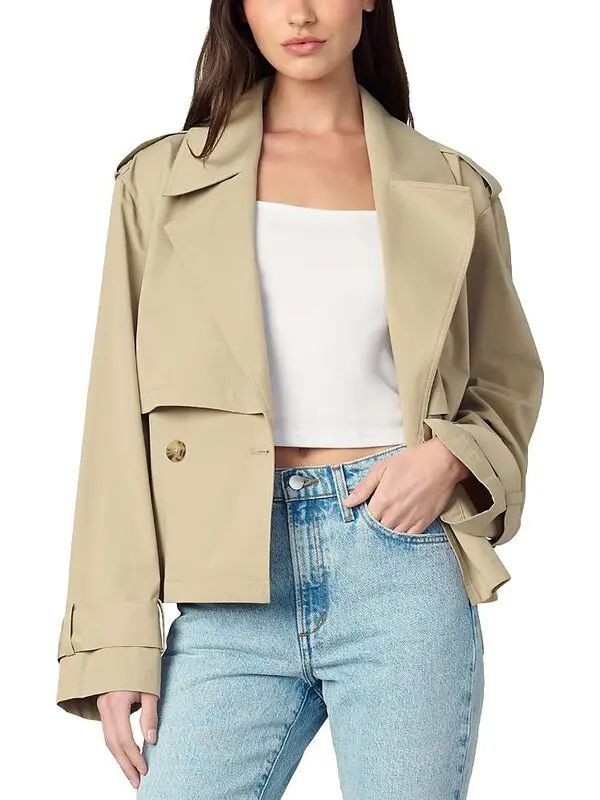 Joe's Jeans The Liz Cropped Trench Coat - Camel