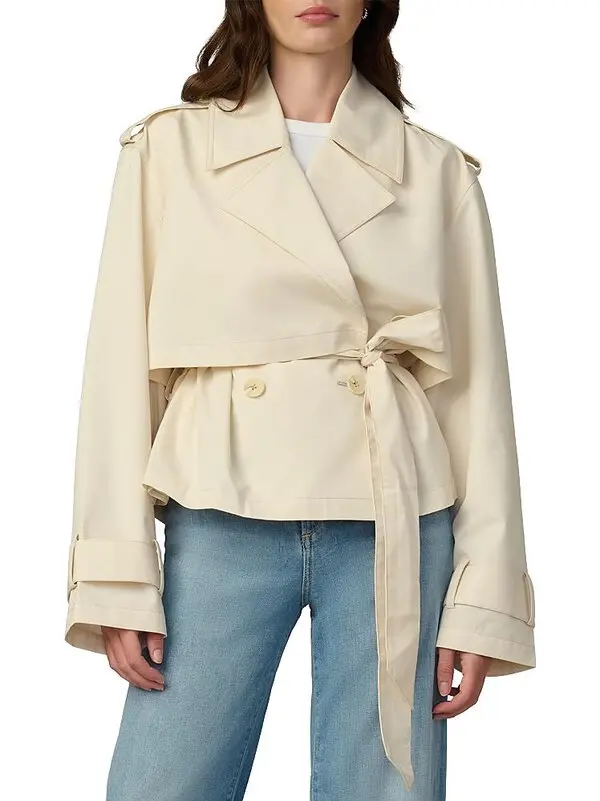 Joe's Jeans The Liz Cropped Trench Coat - Ecru