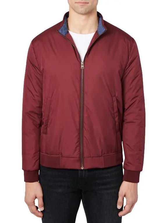 CON.STRUCT Solid Padded Hybrid Jacket - Burgundy