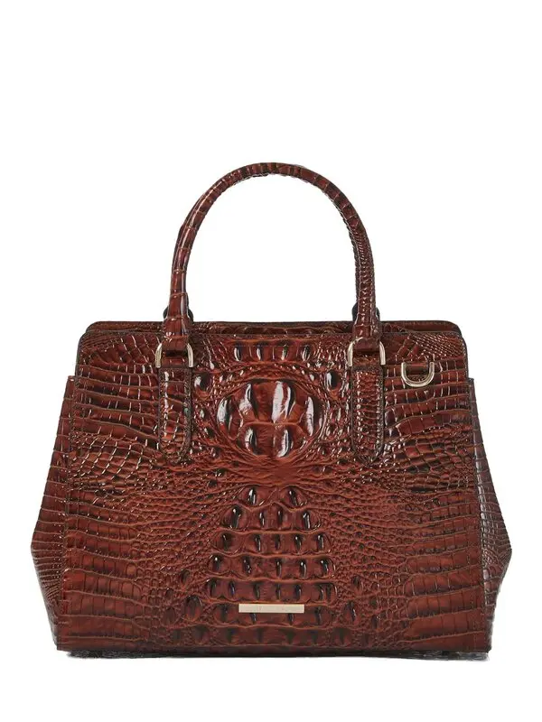 Brahmin Small Finley Satchel - Pecan
