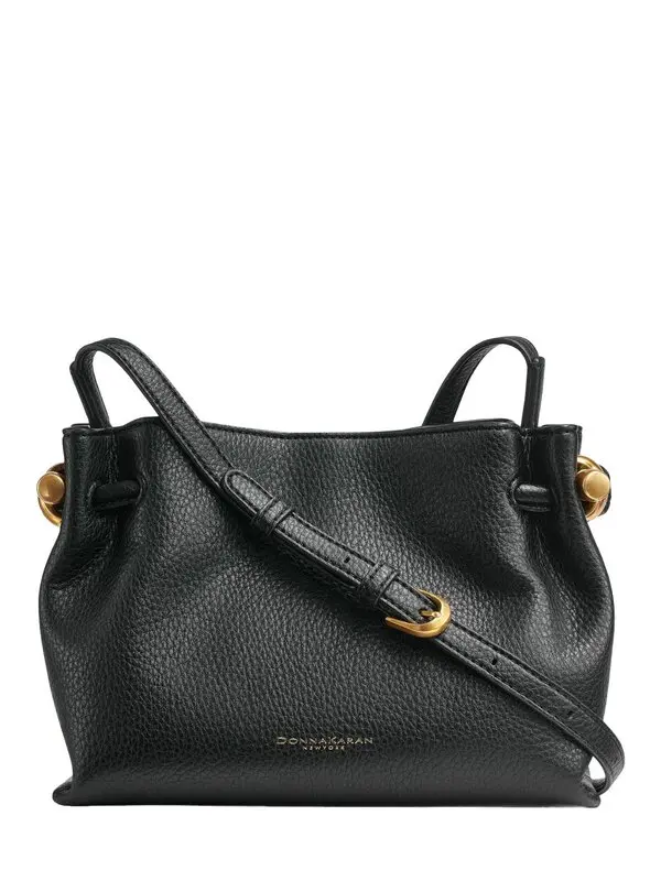 Donna Karan New York Leather Crossbody Bag - Black/gold