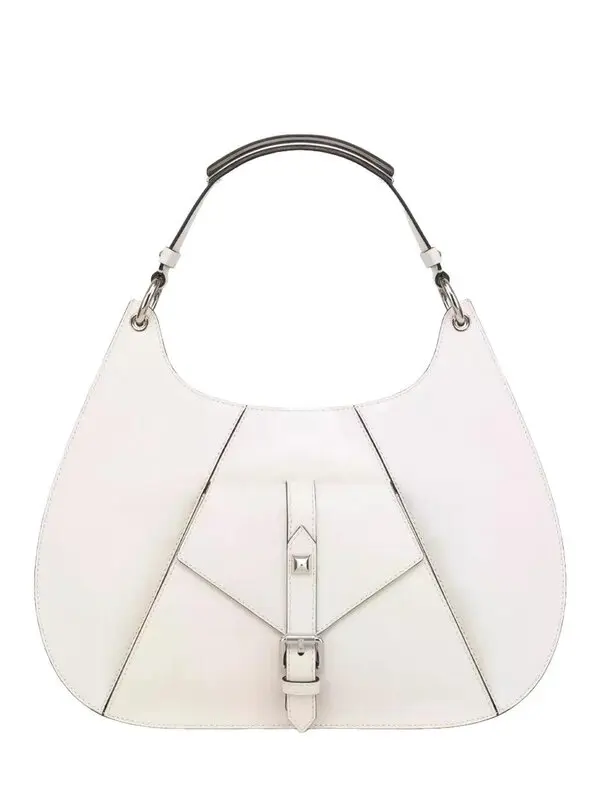 Alberta Ferretti Leather Shoulder Bag - White
