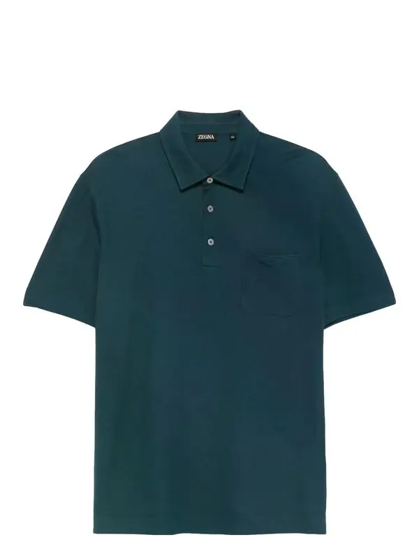 Zegna Cotton Polo Shirt - Blue