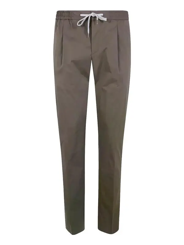 PT TORINO Pleated Tapered Trousers - Green